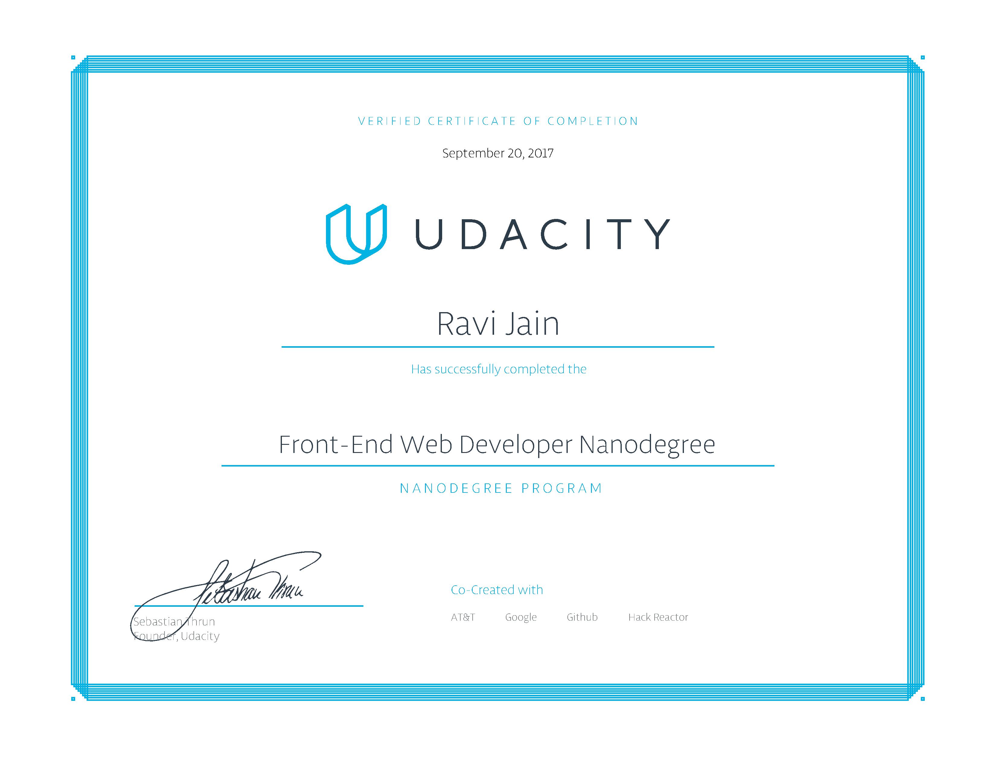 GitHub - engrravijain/Front-End-Web-Development-Nanodegree: Udacity ...